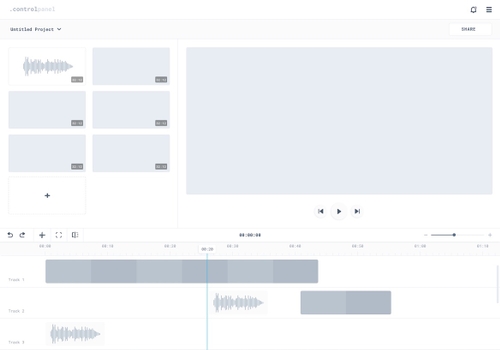 Wireframe color scheme for the Control Panel design system
