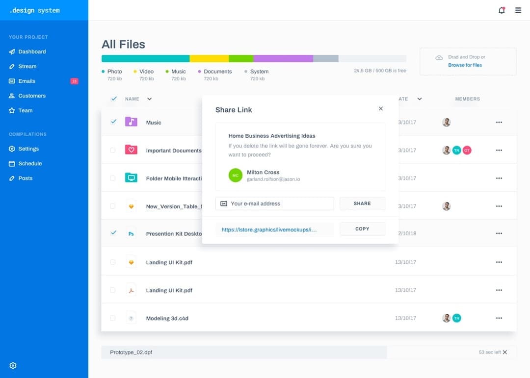 Control Panel, Design System, UI Kit, Templates