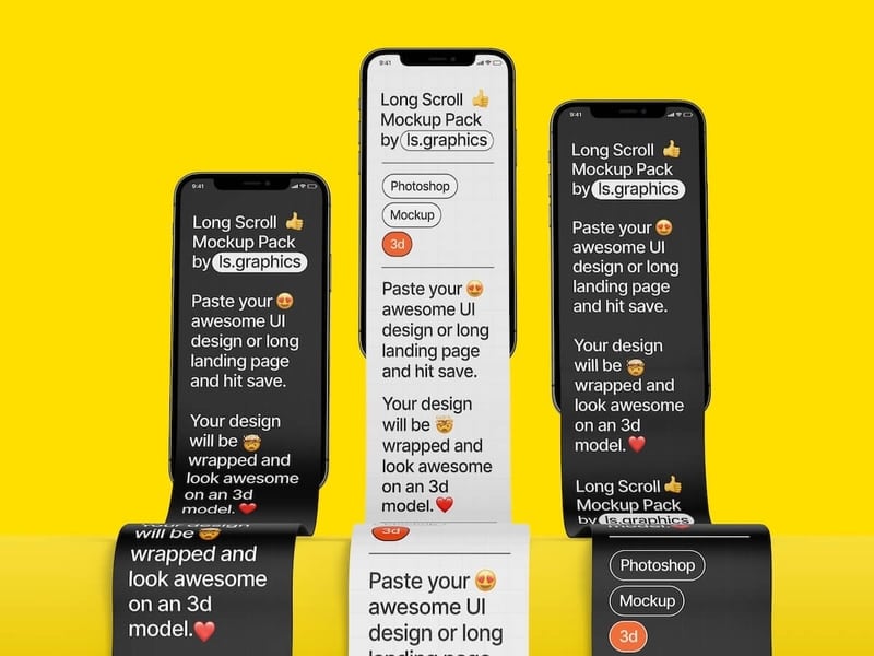 Long Scroll Mockups [PSD]