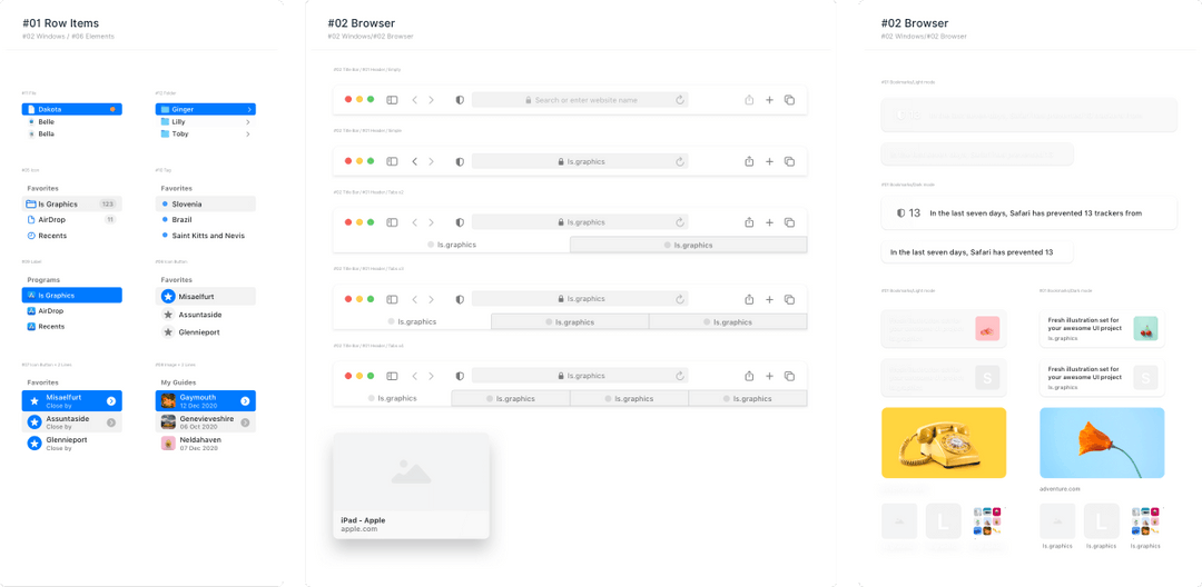 Free MacOS 11 Big Sur UI Kit