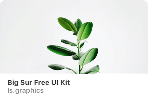 Free MacOS 11 Big Sur UI Kit