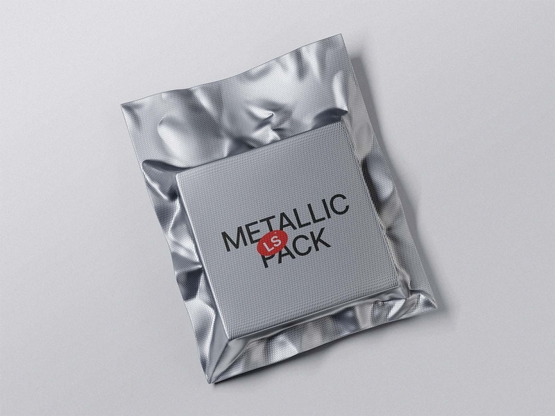 Metallic Packages Mockup Bundle