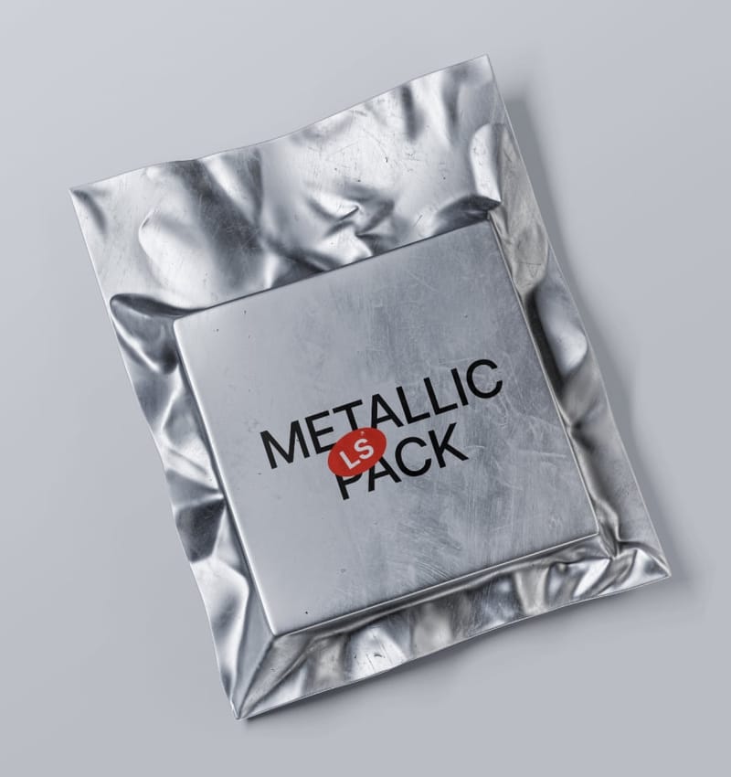Metallic Packages Mockup Bundle