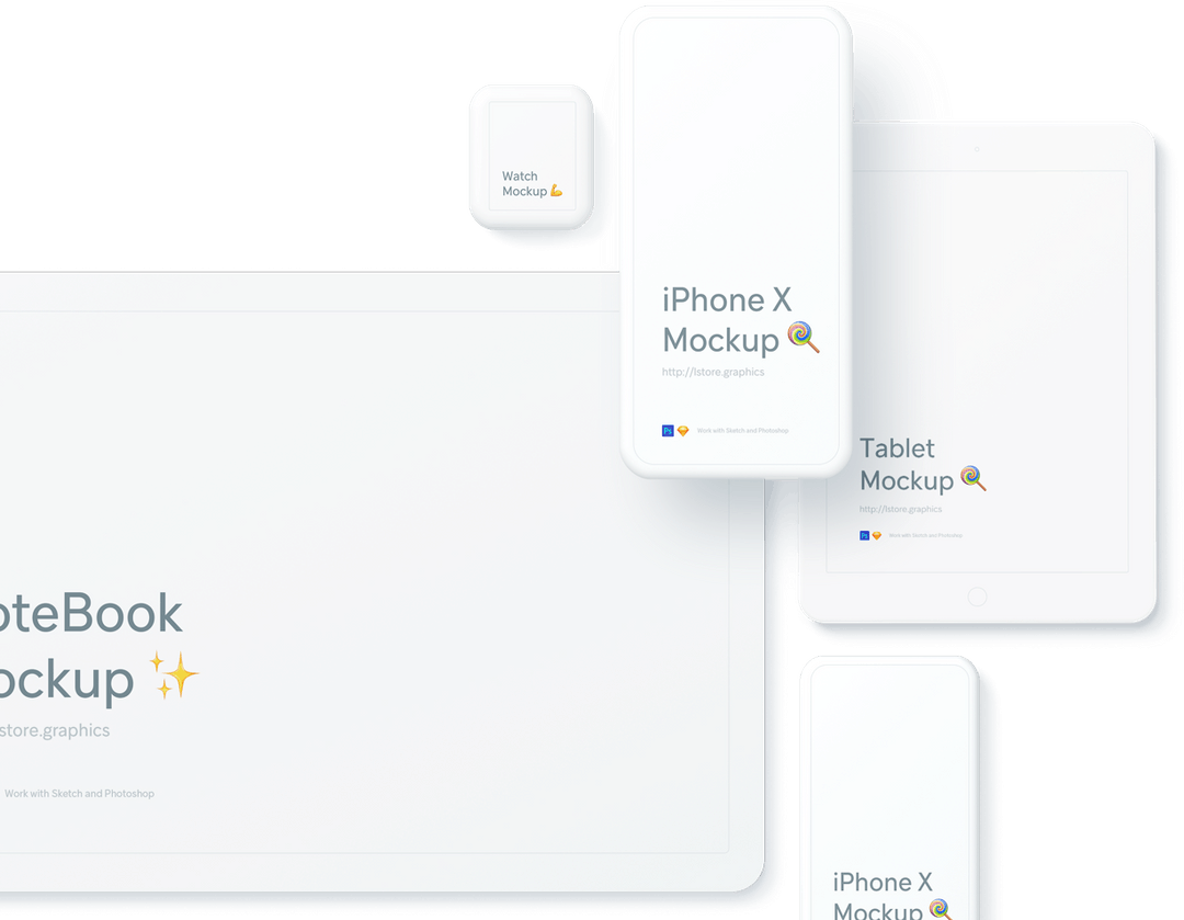 Simple Mockups for Sketch and Photoshop