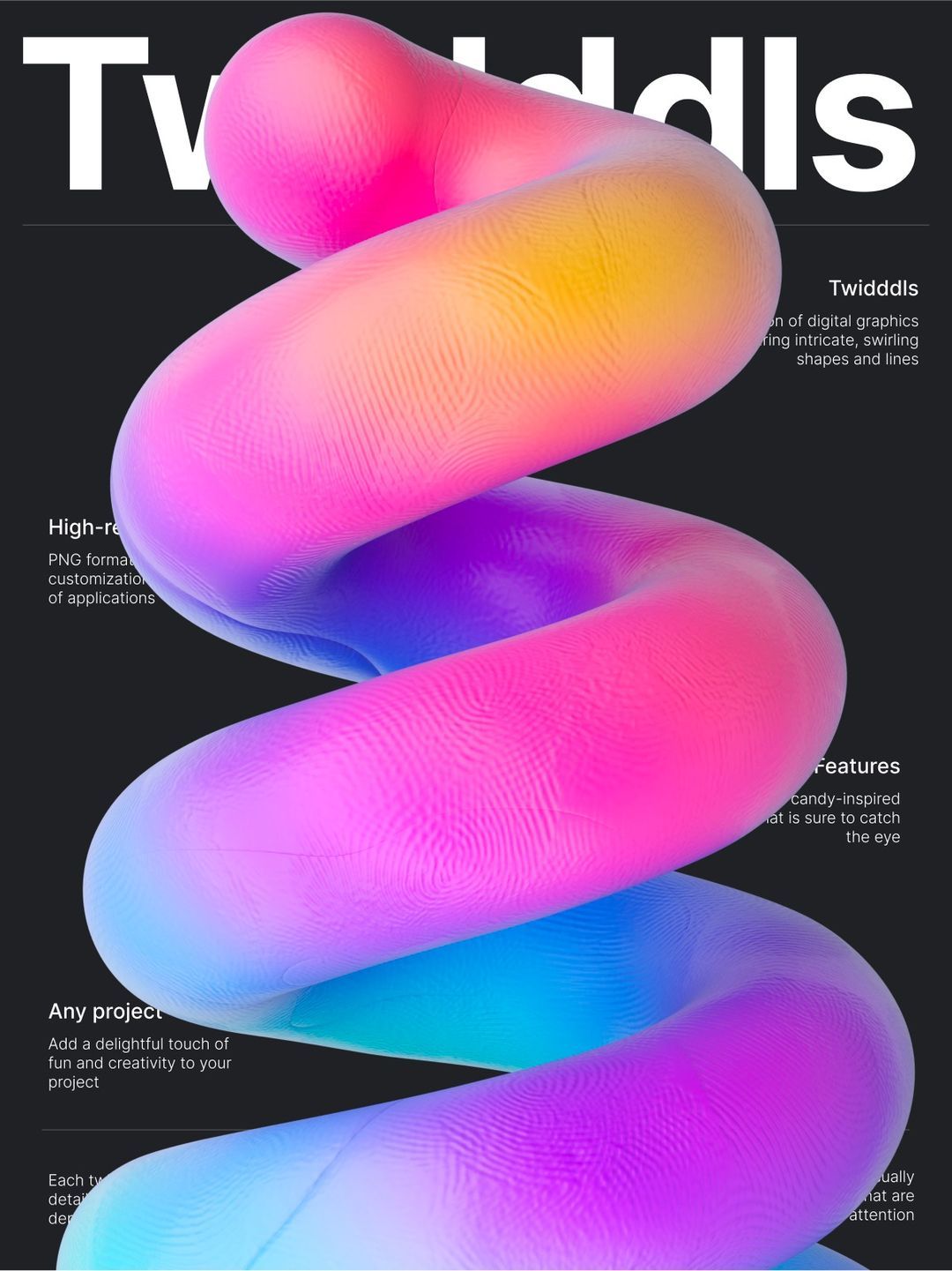 Twidddls. Abstract 3D Elements