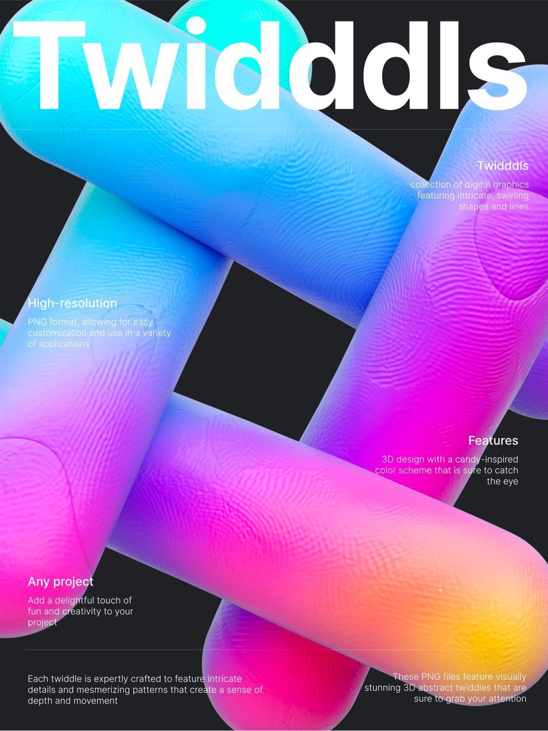 Twidddls. Abstract 3D Elements