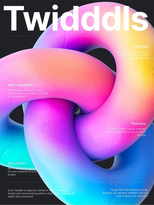 Twidddls. Abstract 3D Elements