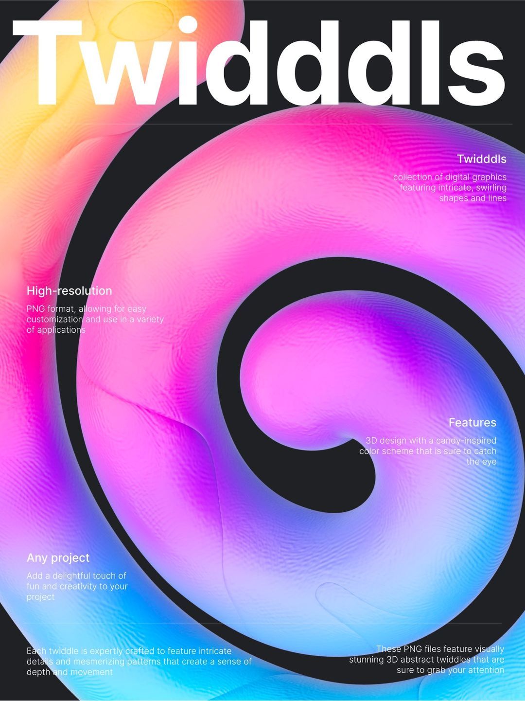 Twidddls. Abstract 3D Elements