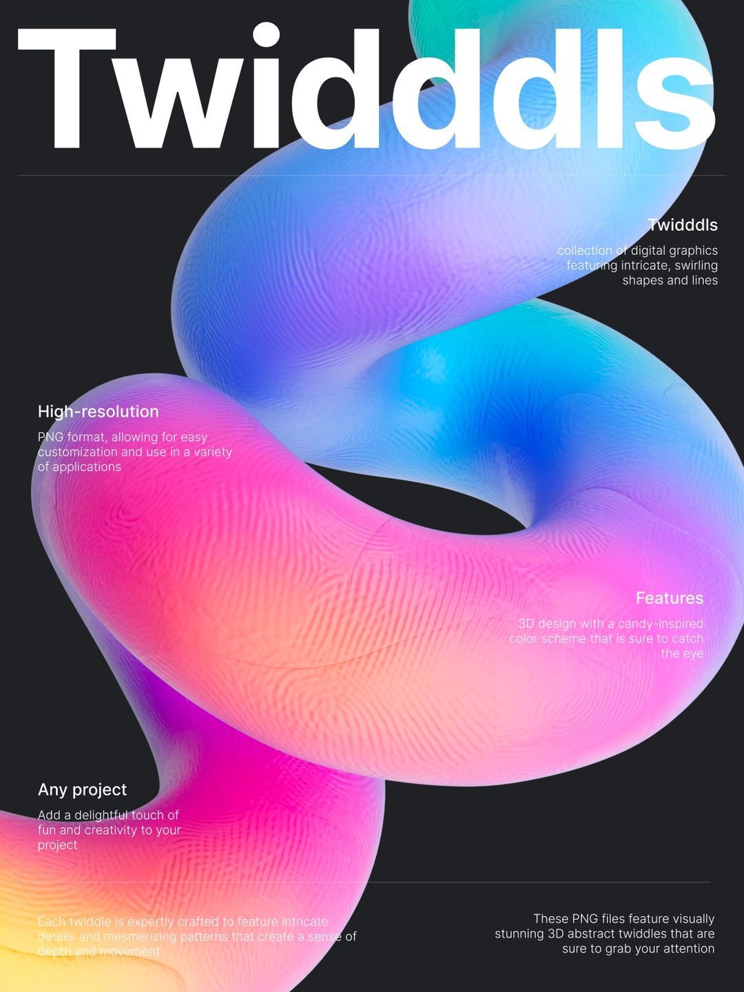 Twidddls. Abstract 3D Elements