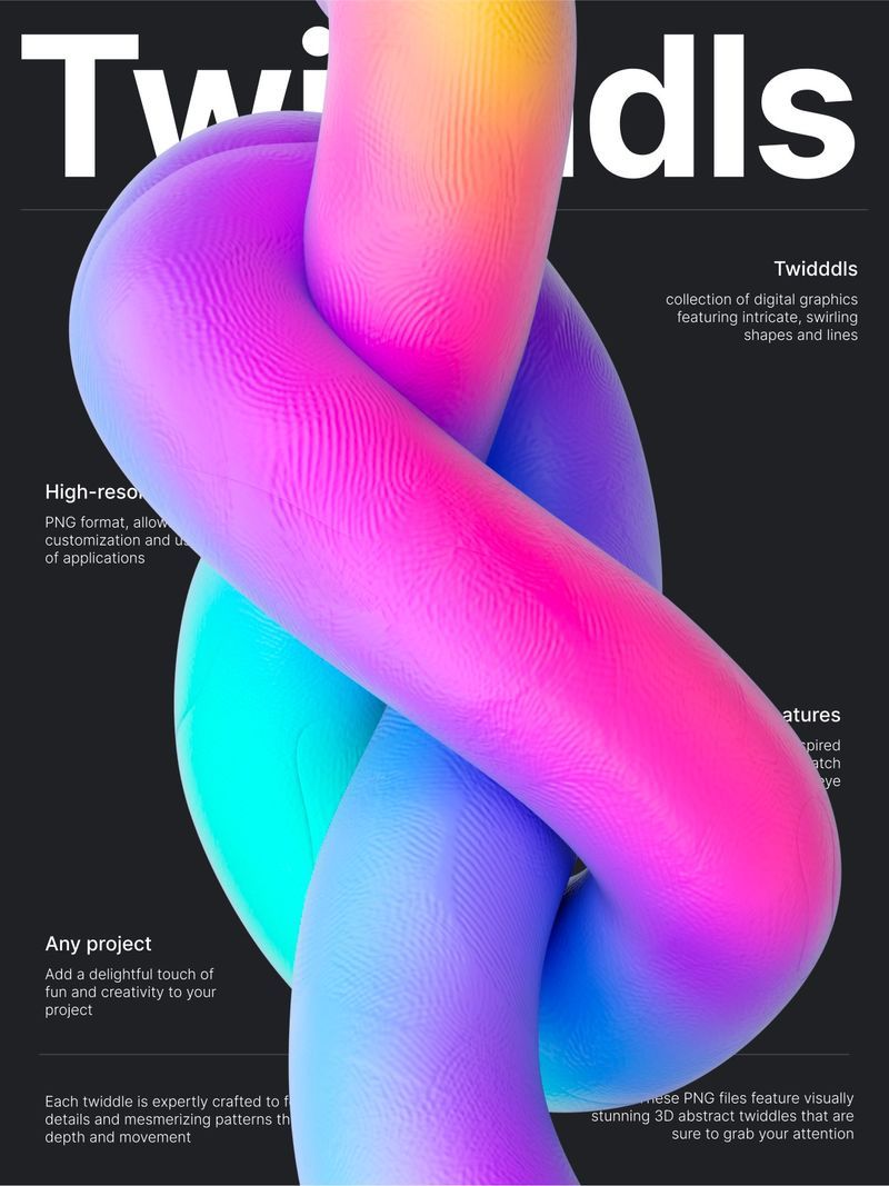 Twidddls. Abstract 3D Elements