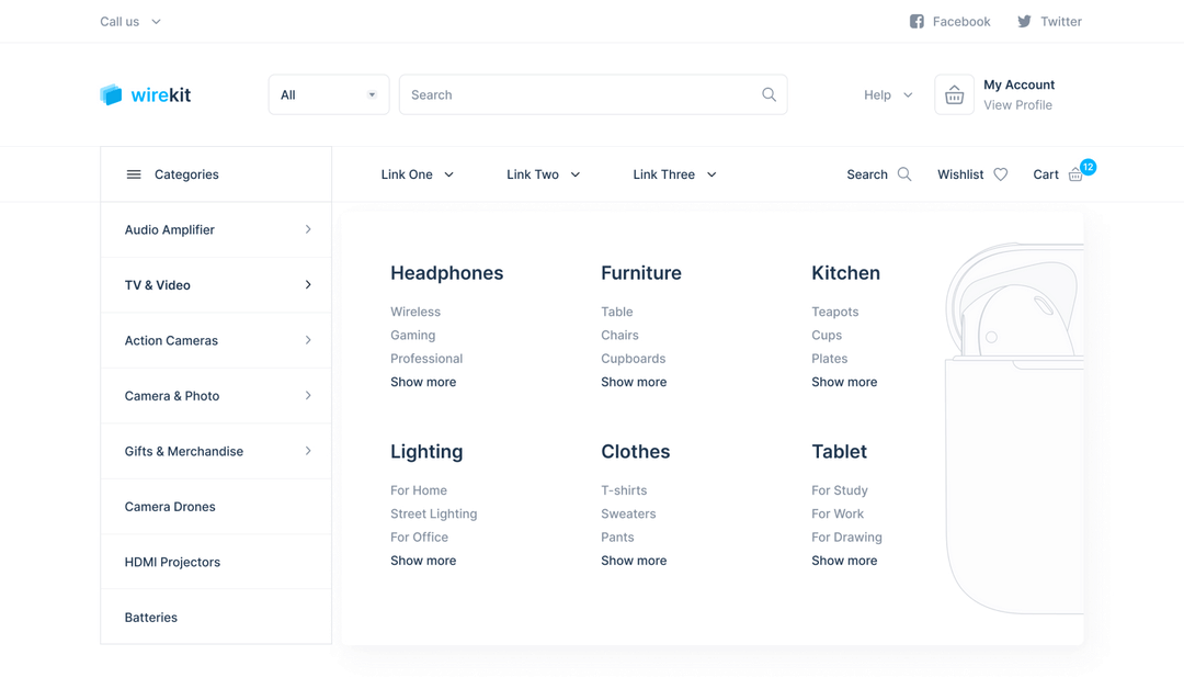 WireKit: E-commerce Wireframe Kit